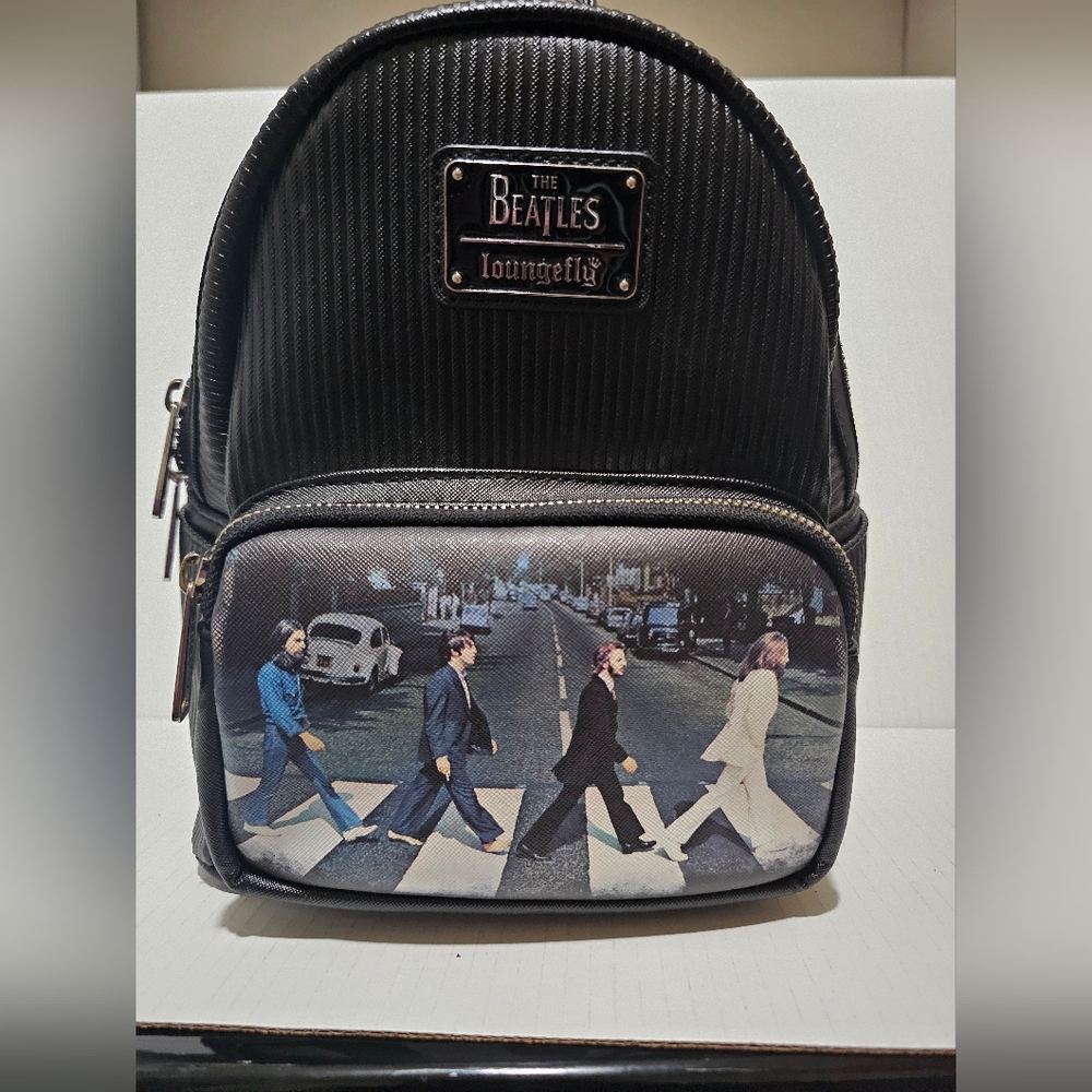 Beatles Black Abbey Road Mini Backpack Loungefly - Gem